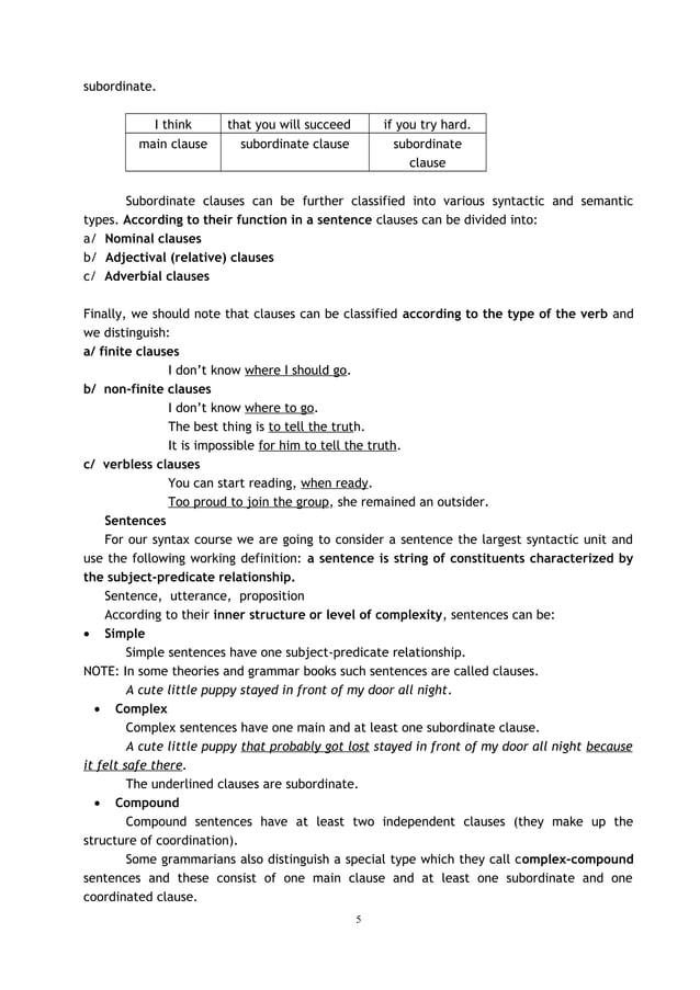 Introduction to syntax | PDF