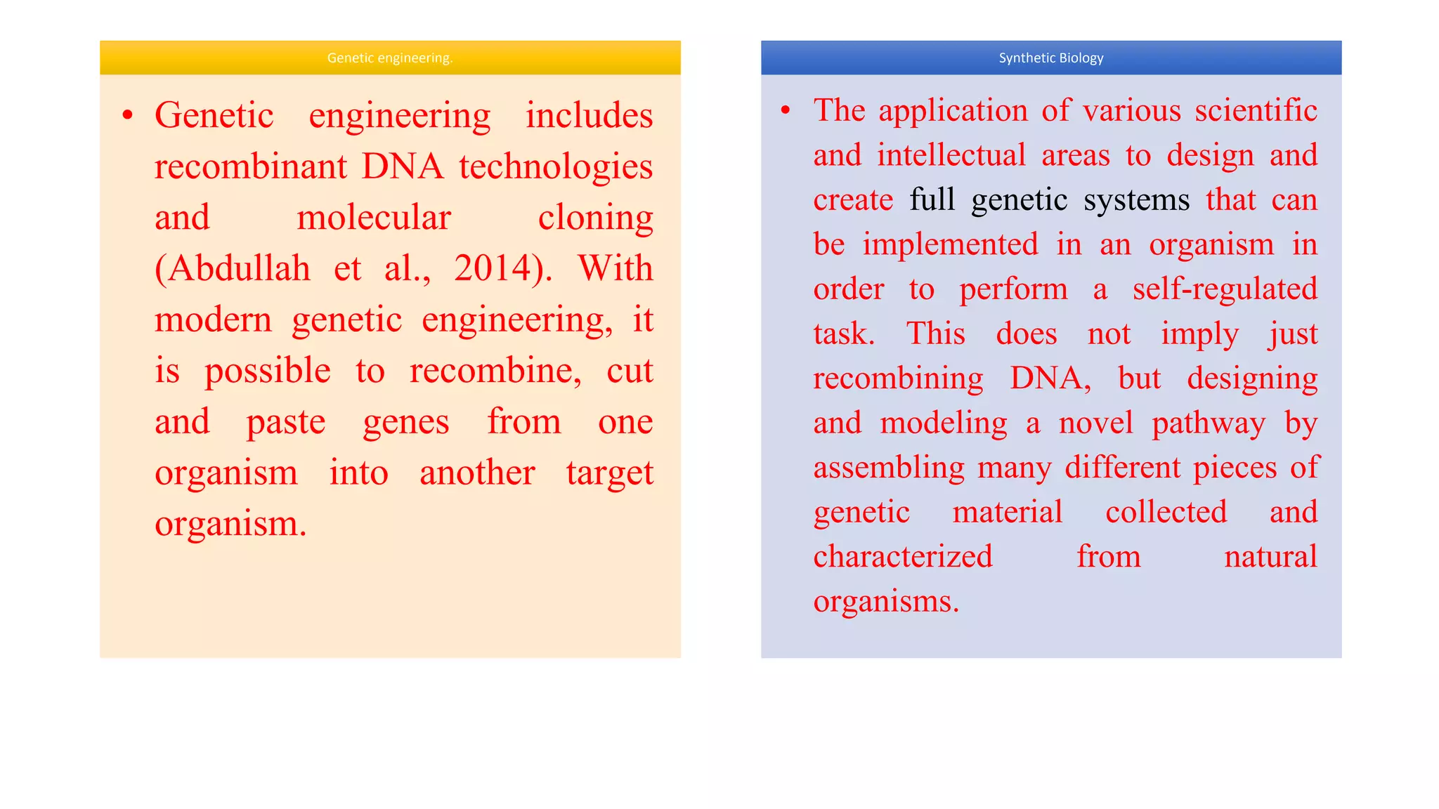 Introduction to synthetic biology | PPTX