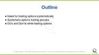 Introduction to Systematic Options Trading | PDF