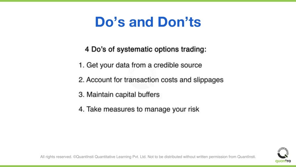Introduction to Systematic Options Trading | PPT