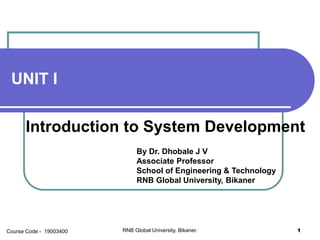 Introduction to system development | PPSX