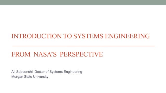 Introduction to Systems Engineering | PPT