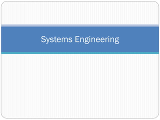 Introduction to Systems Engineering | PDF
