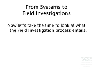 Introduction to Systems, Questions, and Field Investigations | PDF