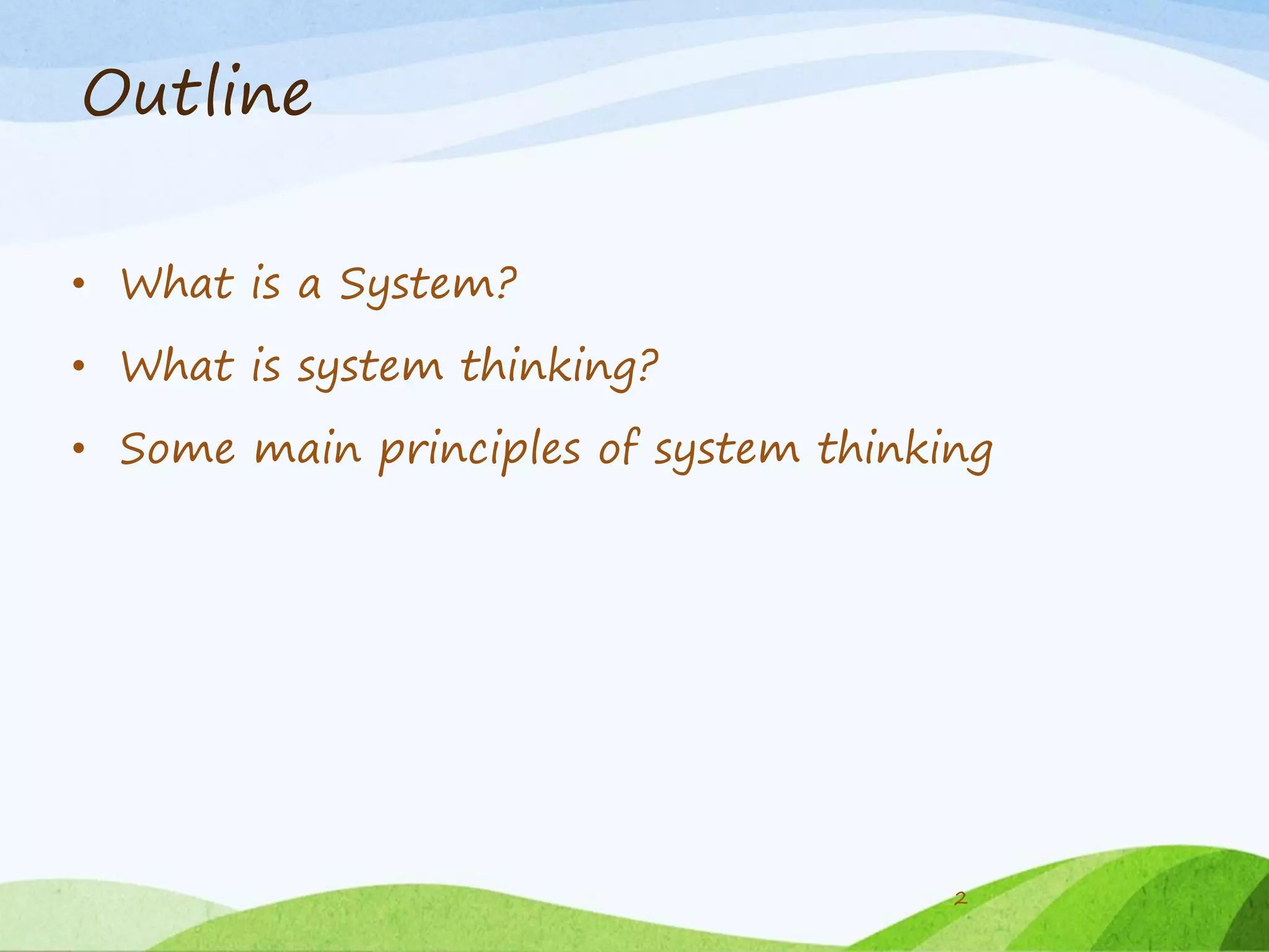 Introduction to System Thinking | PDF