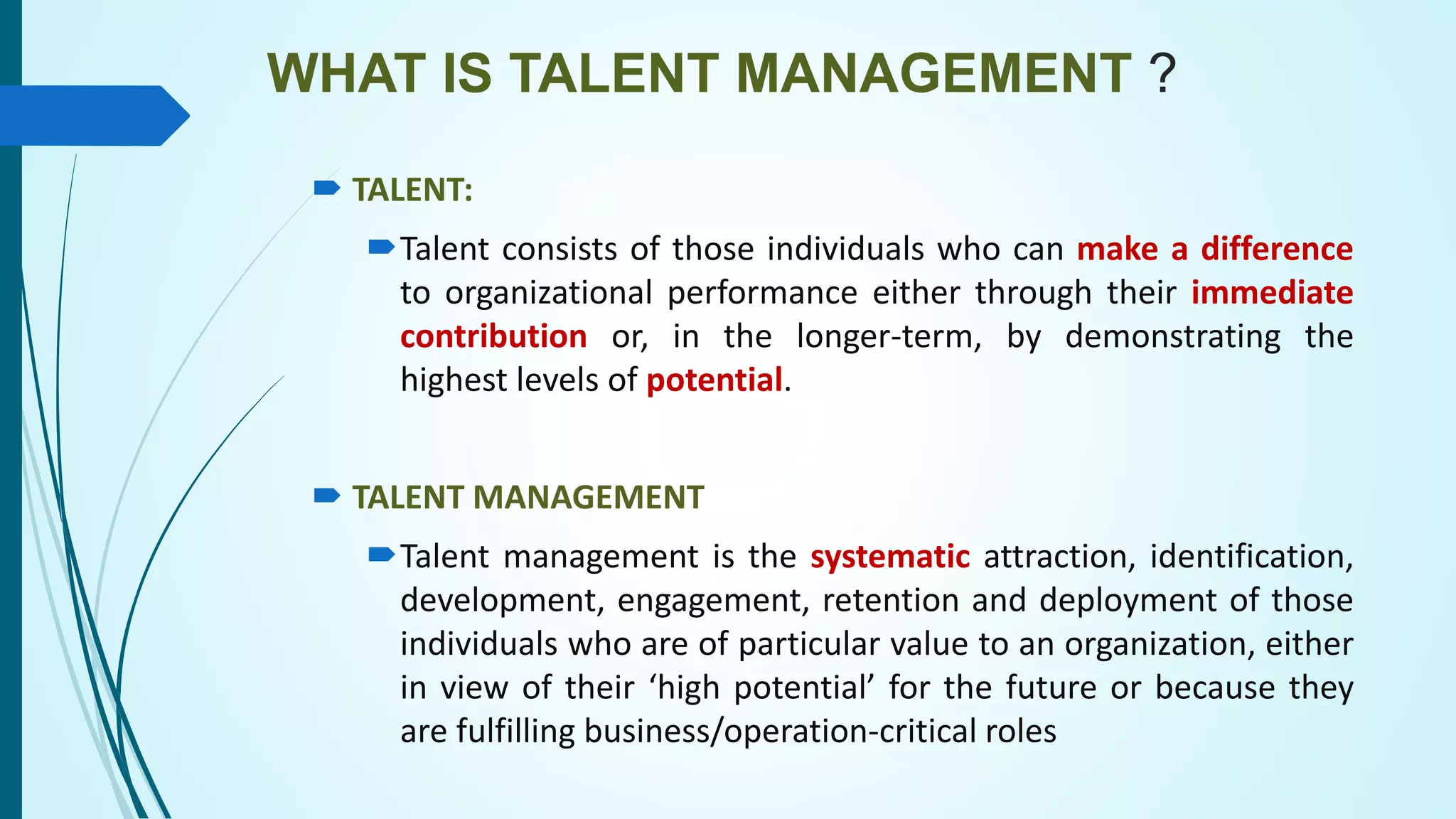 Introduction to Talent Management | PPTX