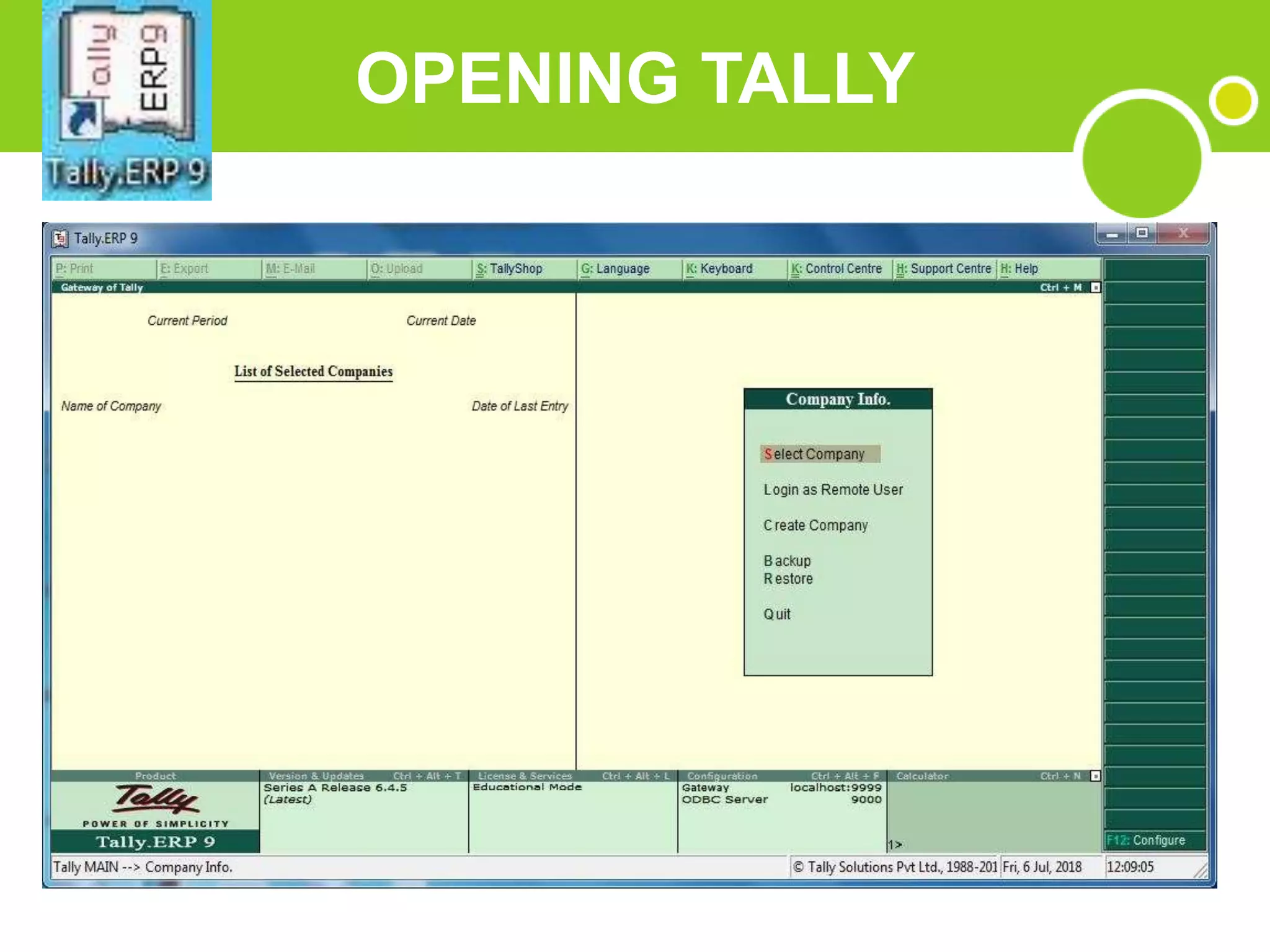 Introduction to TALLY ERP 9 | PPTX