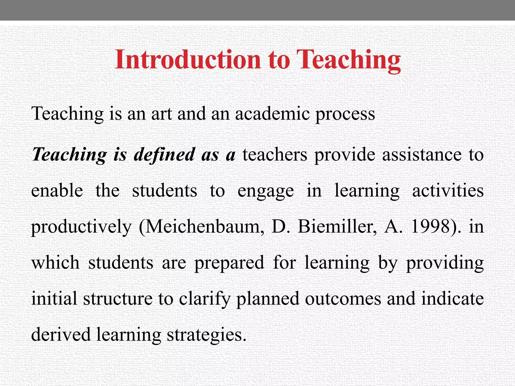 Introduction to teaching | PDF