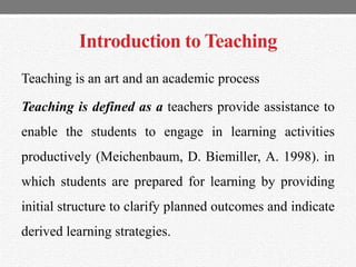 Introduction to teaching | PDF