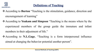 Teaching- Definition of Teaching- Nature and Principles of Teaching | PDF