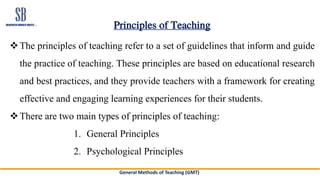 Teaching- Definition of Teaching- Nature and Principles of Teaching | PDF