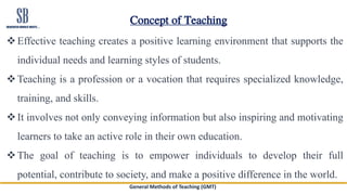 Teaching- Definition of Teaching- Nature and Principles of Teaching | PDF
