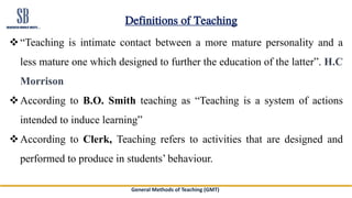 Teaching- Definition of Teaching- Nature and Principles of Teaching | PDF