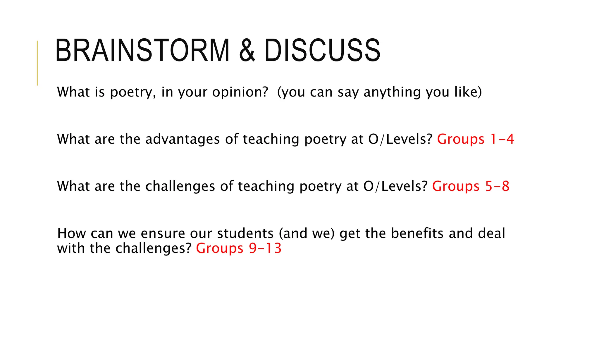 Introduction to Teaching and learning poetry for teachers - DF ...