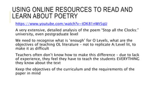 Introduction to Teaching and learning poetry for teachers - DF ...