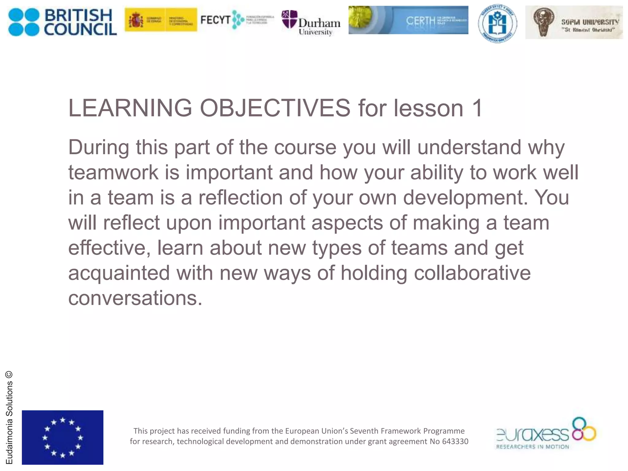 Introduction to teamwork self paced lesson 1 jm final | PPT