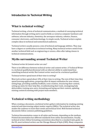 Introduction to technical writing | PDF