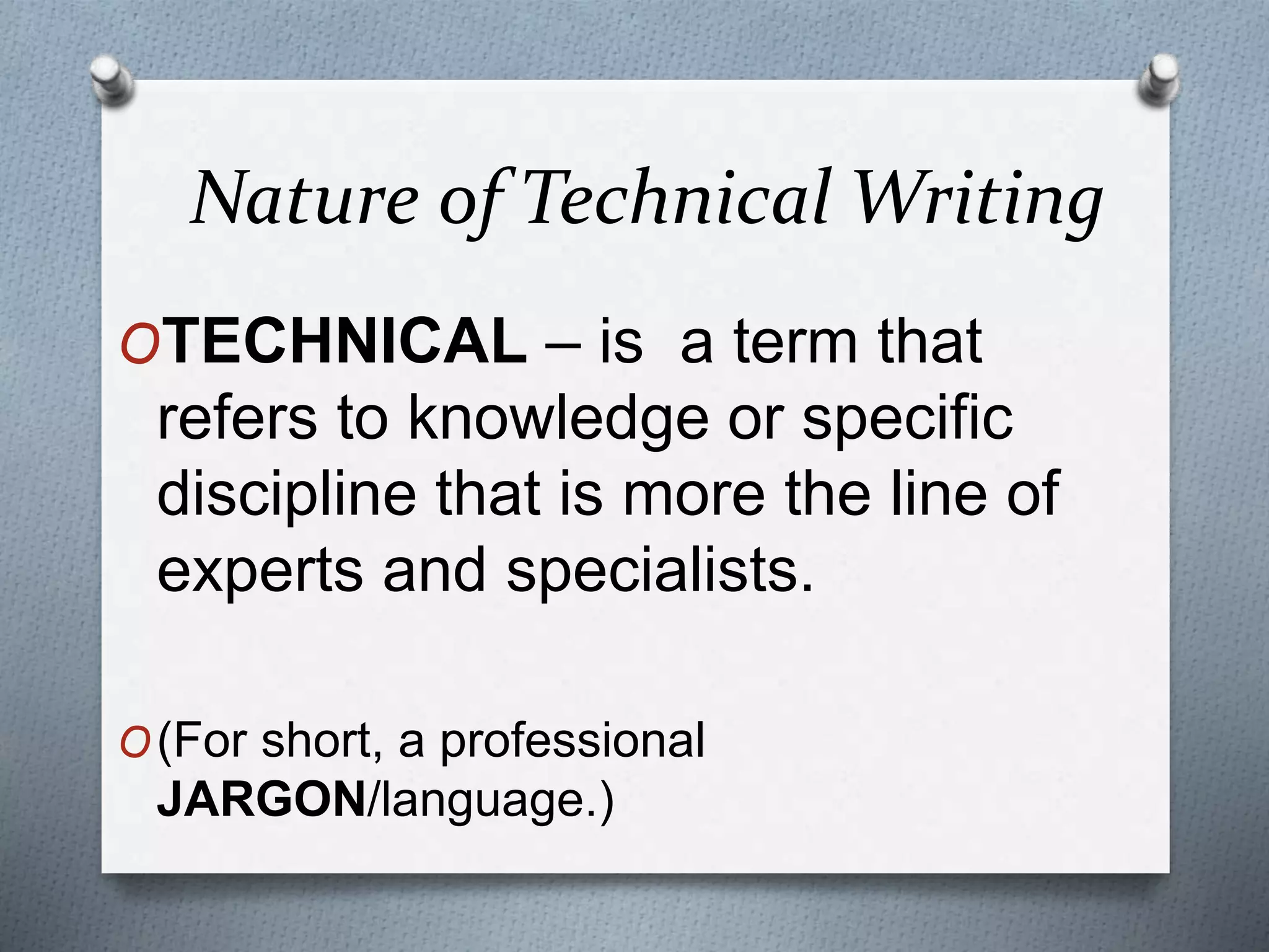 Introduction to technical writing | PPTX