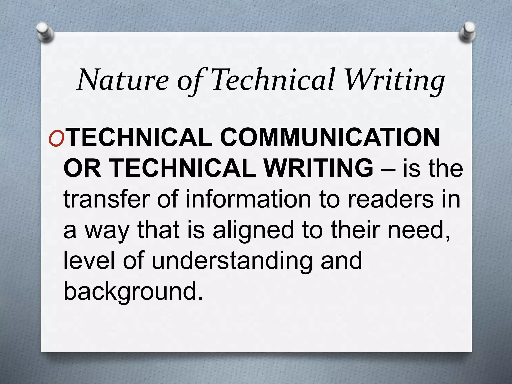 Introduction to technical writing | PPTX