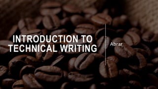 Introduction to technical writing | PPTX