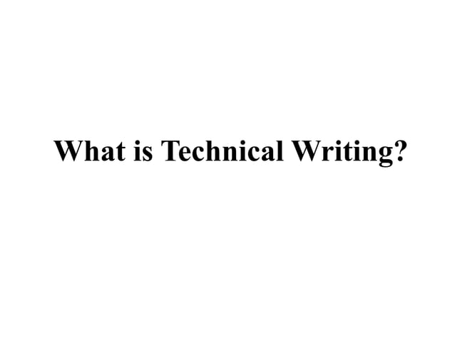 Introduction to technical writing | PPT