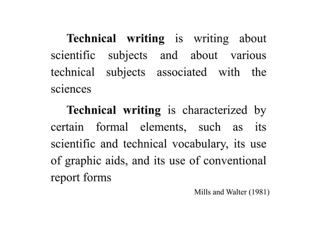Introduction to technical writing | PPTX