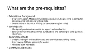 Introduction to Technical Writing overview | PPTX