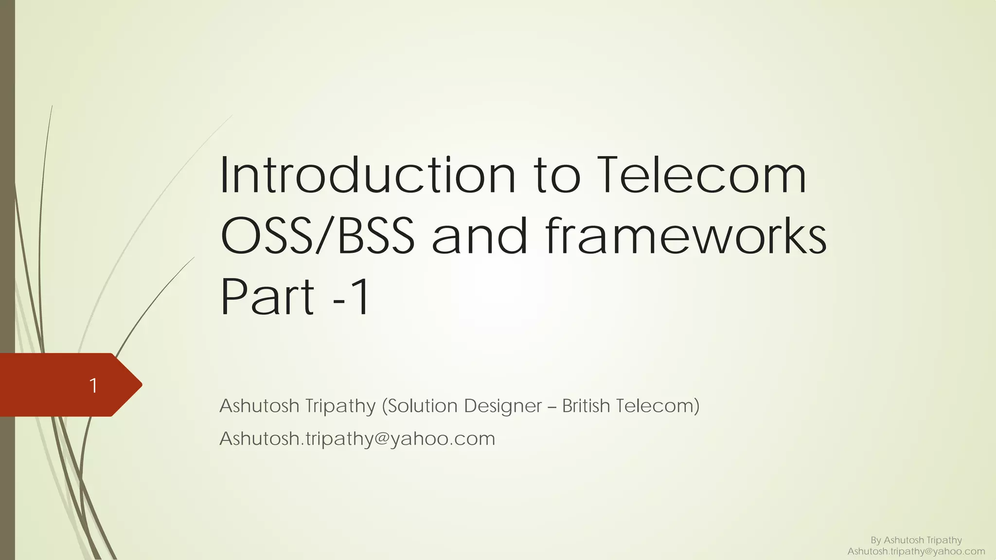 Introduction to Telecom O/BSS | PDF
