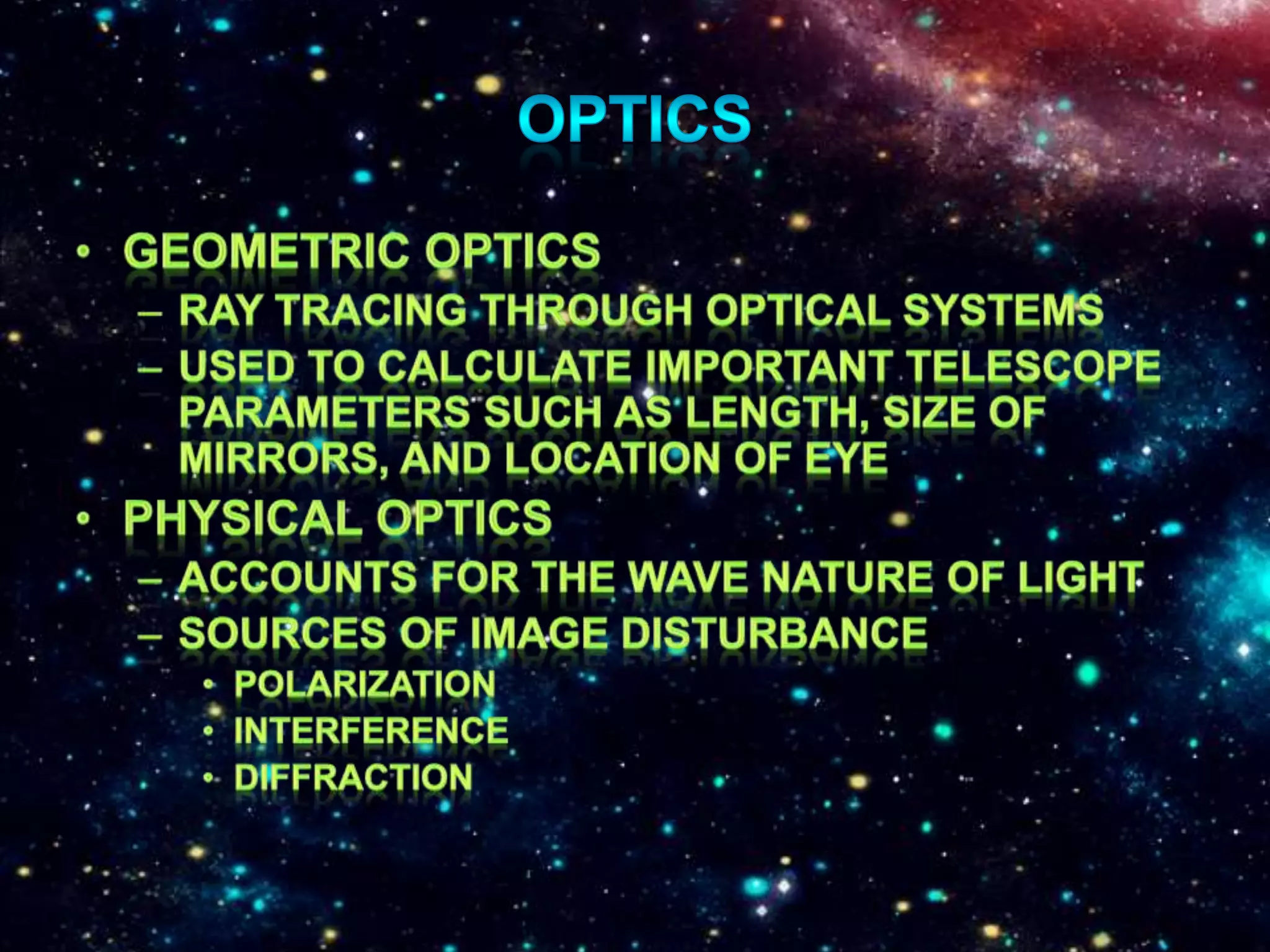 Introduction to telescope design | PPTX