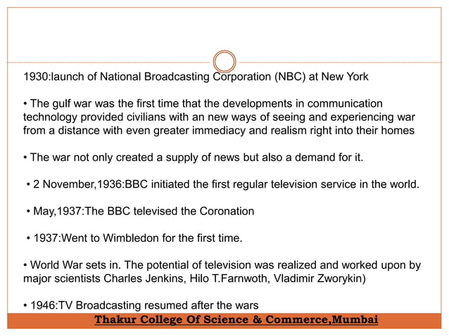 Introduction to television part 1 | PPT