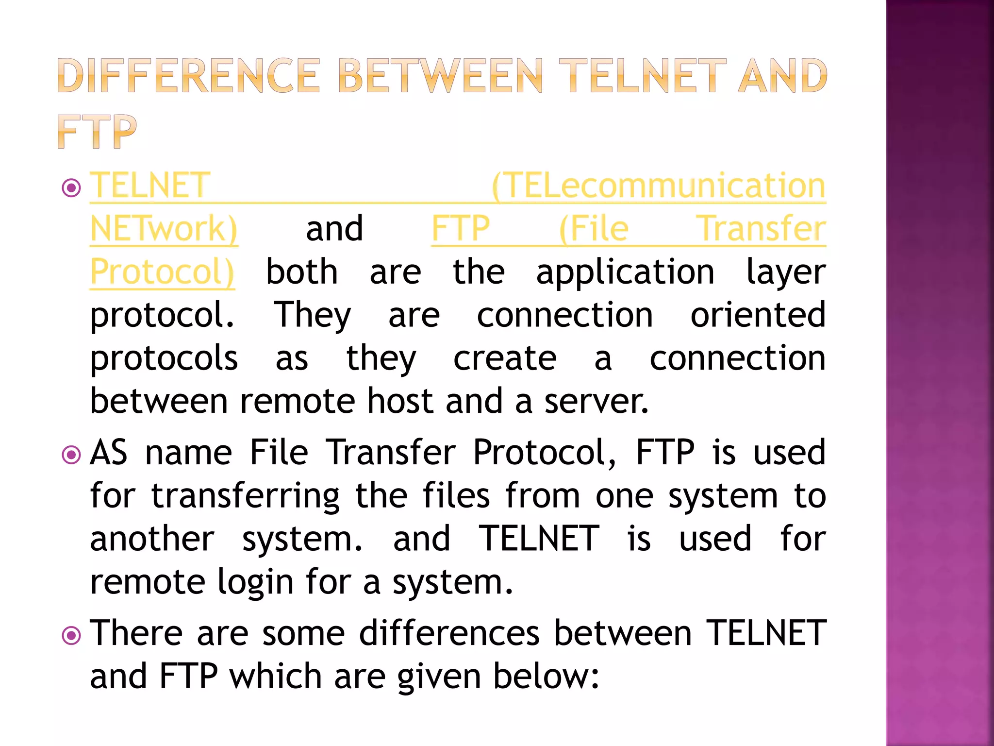 Introduction to telnet | PPTX