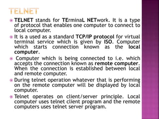 Introduction to telnet | PPTX