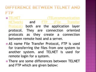 Introduction to telnet | PPTX