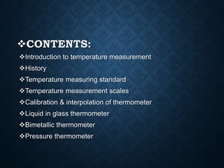 Introduction to temperature measurement. | PPTX