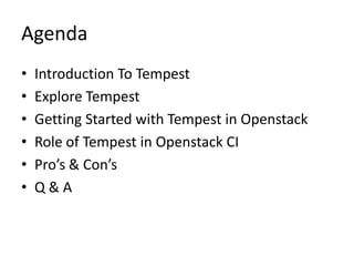 Introduction to tempest | PDF