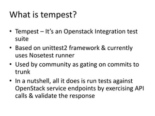 Introduction to tempest | PDF