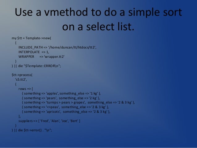 Introduction to Template::Toolkit