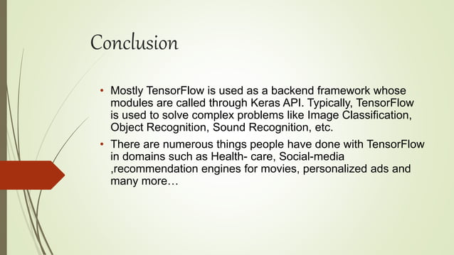 Introduction to tensorflow | PPTX