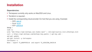 Introduction to Terraspace Presentation. | PPT