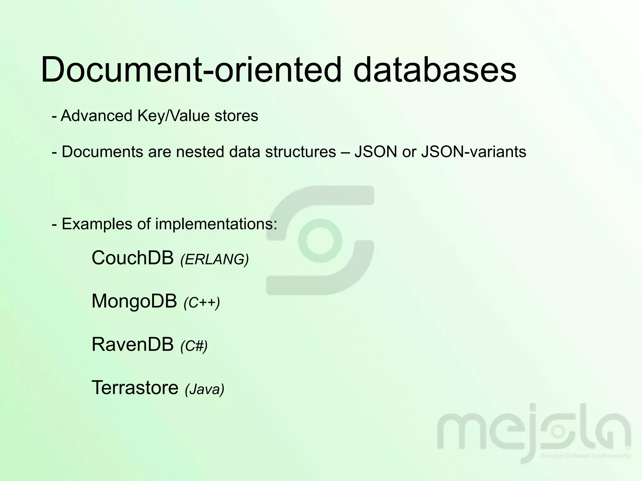 Introduction to terrastore | ODP