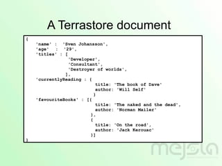 Introduction to terrastore | ODP