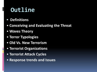 Introduction To Terrorism | PPTX | Terrorism | Sensitive Topics