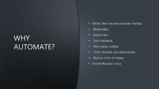 Introduction to test automation | PPT