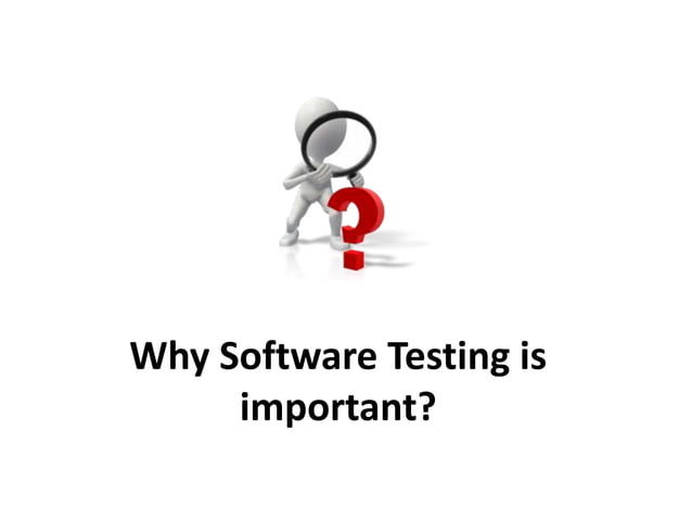 Introduction To Software Testing Pptx Computer Software And Applications Computing