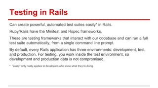 Introduction to testing in Rails | PPTX