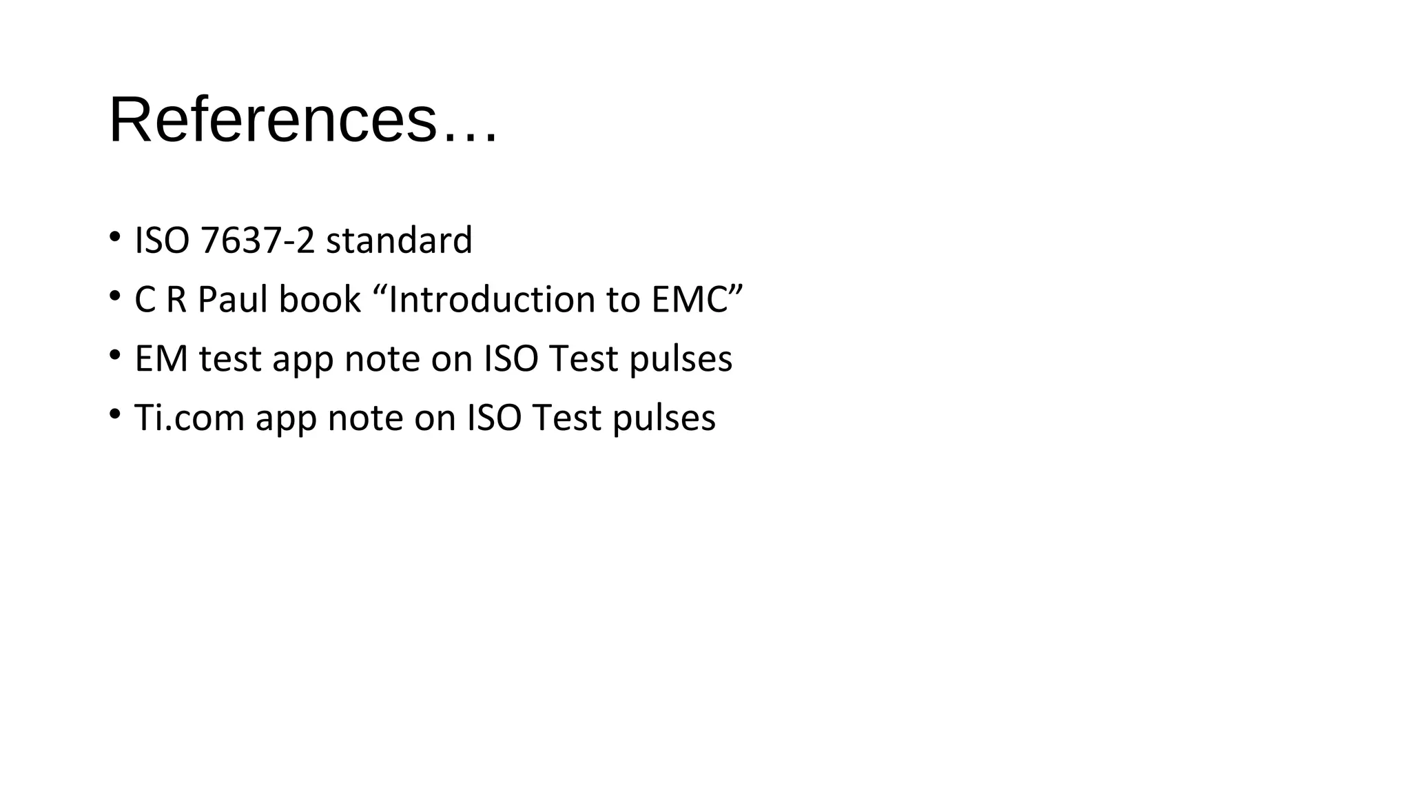 Introduction to the ISO test pulses 7637-2 | PPT
