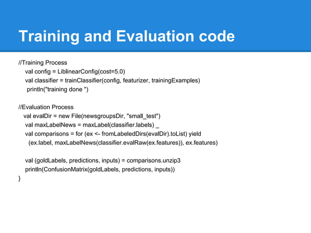 Introduction to text classification using scala | PPT | Free Download