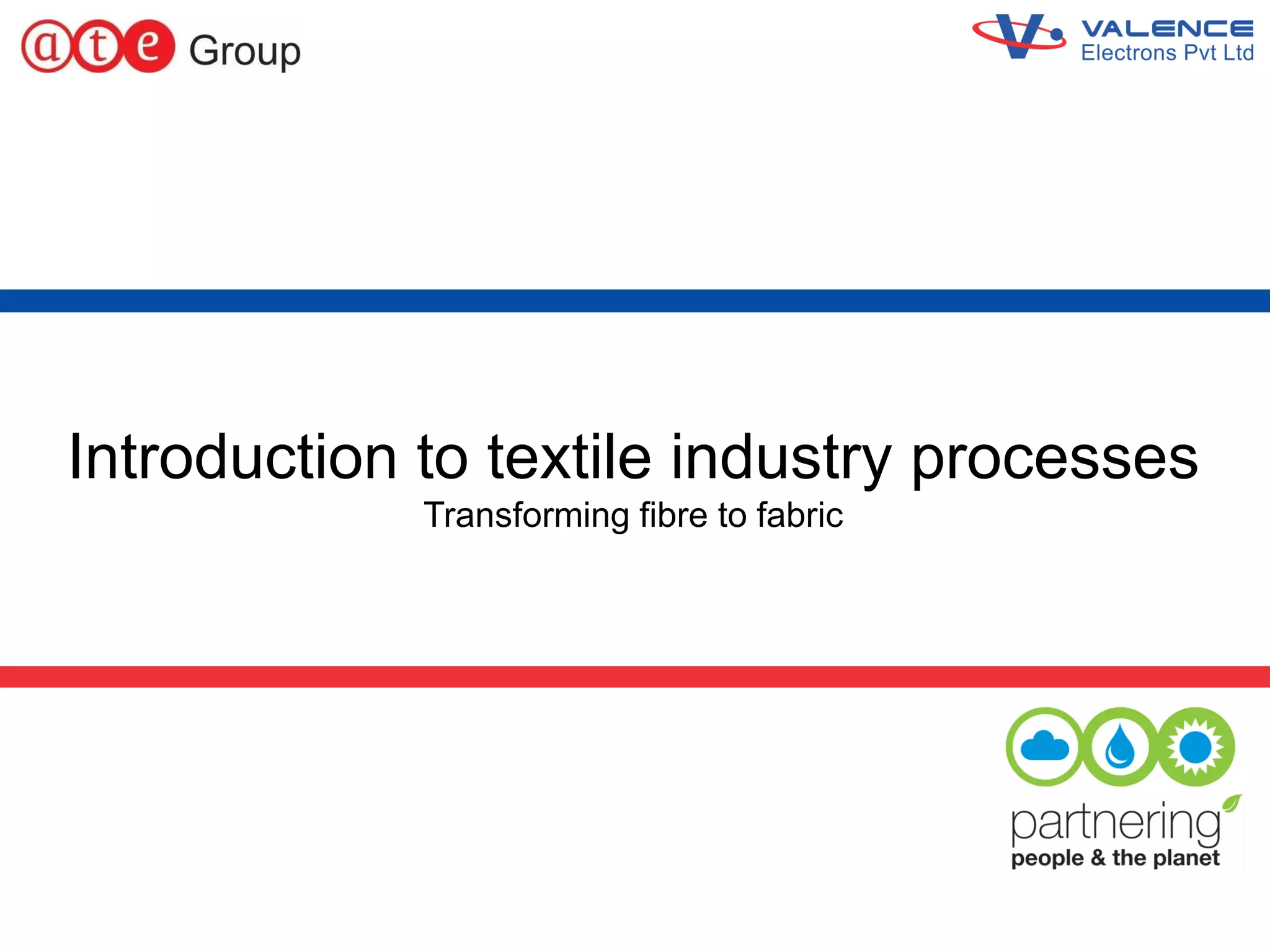 Introduction to textile industry processes | PPT