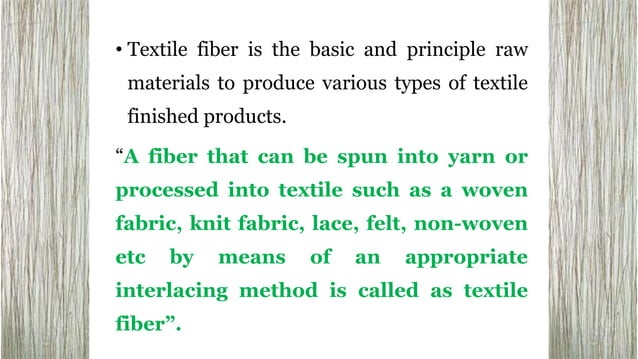INTRODUCTION TO TEXTILES | PPTX