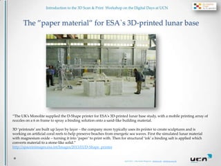 Introduction to the 3 d print & scan workshop on the digital days at ...